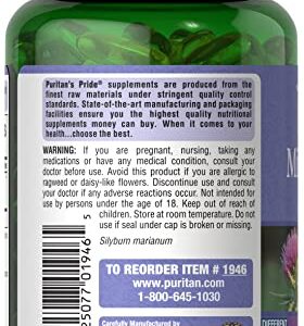 Puritan's Pride Milk Thistle , 180 Count (Pack of 2)