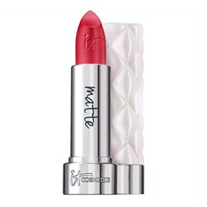 it cosmetics pillow lips lipstick, wishlist – cool rose with a matte finish – high-pigment color & lip-plumping effect – with collagen, beeswax & shea butter – 0.13 oz