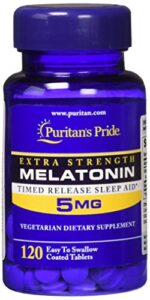 puritans pride melatonin 5 mg timed release, 120 count