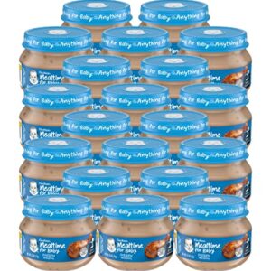 Gerber Mealtime for Baby 2nd Foods Baby Food Jar, Chicken & Gravy, Non-GMO Pureed Baby Food with Essential Nutrients, 2.5-Ounce Glass Jar (Pack of 20 Jars)