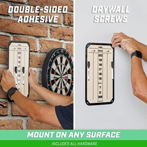 GoSports Dry Erase Steel Darts Scoreboard - Cricket and 01 Dart Games with 2 Magnetic Markers