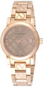 burberry the city rose gold-tone ladies watch bu9146