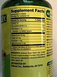 Spring Valley Papaya Enzyme, 180 Chewable Tablets (2 Pack)