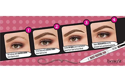 Benefit Brow Contour Pro 4-in-1 Defining & Highlighting Pencil Brown Medium