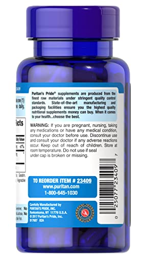 Puritans Pride Hyaluronic Acid 100 Mg-120 Capsules, 120 Count