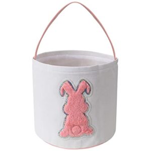 easter basket, easter basket for kids,applies to easter bucket for easter hunting and egg collection (pink)