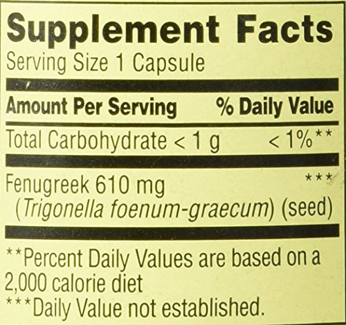 Spring Valley - Fenugreek 610 mg, 100 Capsules