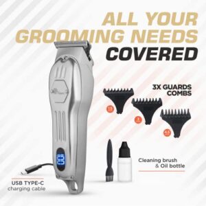 Fagaci Cordless Trimmers for Barbers Extremely Fine Cutting, Close Cut T-Liners Clippers for Men, Edgers T-Blade Trimmer, T-outliner Trimmer, Professional Hair Trimmer, Electric Beard Trimmer for Men