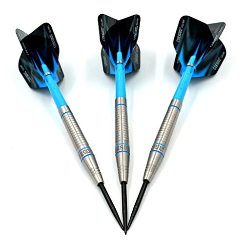 CUESOUL Glory 85% Tungsten 22g Steel Tip Dart Set-Blue line Colored