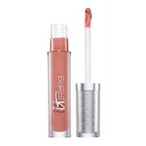 it cosmetics vitality lip flush butter gloss, naturally pretty – gloss + anti-aging lip serum – hydrates, repairs & protects lips – collagen, hyaluronic acid, shea butter & avocado oil – 0.11 oz