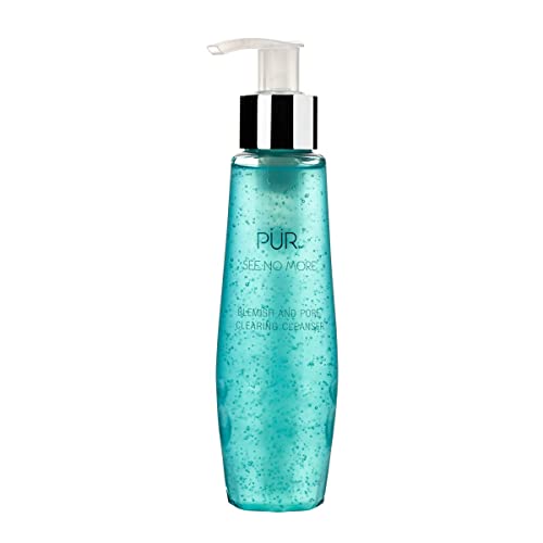 PÜR See No More Deep Pore Facial Cleanser, Sulfate-Free, Blemish-Prone Skin, Refreshes & Cools Skin, Helps Smooth & Diminish Appearance of Blemishes, Lactic & Salicylic Acid