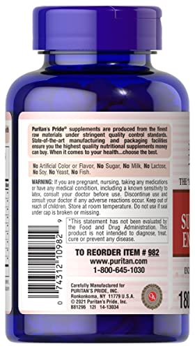 Puritans Pride Chewable Super Papaya Enzyme Plus, 180 Count