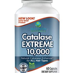 Catalase Extreme 10,000 Catalase Hair Supplement with Catalase, Saw Palmetto, FoTi, Biotin, PABA and More 60 Count