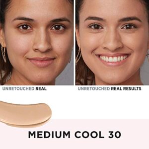 IT Cosmetics Your Skin But Better Foundation + Skincare, Medium Cool 30 - Hydrating Coverage - Minimizes Pores & Imperfections, Natural Radiant Finish - With Hyaluronic Acid - 1.0 fl oz