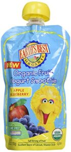 earth’s best sesame street fruit yogurt smoothies – apple blueberry – 4.2 oz – 6 pk