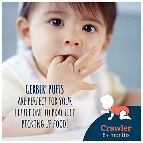 Gerber Puffs Cereal Snack Variety Pack - 1 Strawberry Apple, 1 Banana, 1 Sweet Potato - 1.48 OZ Each (Pack of 3)