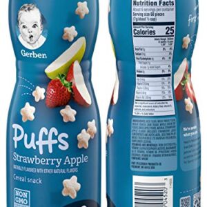 Gerber Puffs Cereal Snack Variety Pack - 1 Strawberry Apple, 1 Banana, 1 Sweet Potato - 1.48 OZ Each (Pack of 3)