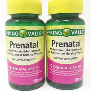 Spring Valley - Prenatal, Multivitamin, Multimineral, Twin Pack 200 Tablets Total