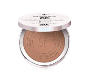 it cosmetics your skin but better cc+ airbrush perfecting powder illumination spf 50+ deep