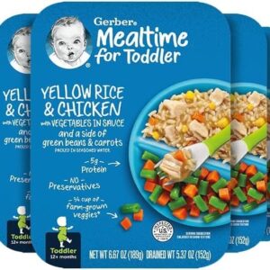 Gerber Mealtime for Toddler Yellow Rice with Chicken & Vegetables, 6.67 Ounce (Pack of 8)