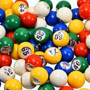 Regal Games - Premium Multicolored Bingo Balls - Easy Read Window - 7/8" - 75 Count - for Large Group Games, Bingo Halls, & Recreational Activities