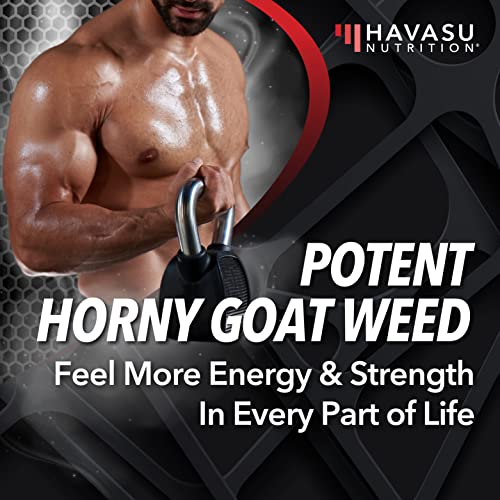 Horny Goat Weed Supplement for Him & Her | Formulated with Maca Root L-Arginine & Muira Puama for Natural Energy & Optimal Endurance