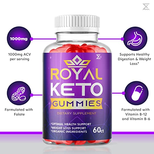 (3 Pack) Royal Keto Gummies Organic Support Belly Fat Diet - RoyalKeto ACV Gunmies Royal Keto Gummies Regal Royle Royel Weight Men Women Loss Gomitas Apple Cider Vinegar Supplement (180 Gummies)