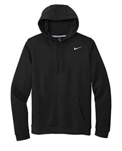 nike club fleece hoodie (small) black/white