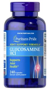 puritans pride glucosamine hci 680 mg capsules, white, unflavored, 240 count (pack of 1)