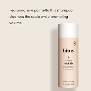 hims thick fix hair shampoo for thinning hair with saw palmetto to add volume and moisture, no parabens or sulfates, vegan and cruelty free, 2 pack, 6.4oz