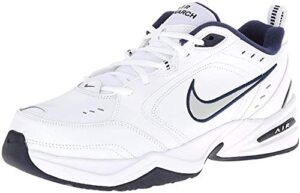 nike air monarch iv men’s extra wide width 4e shoes white/metallic silver 416355-102 (10.5 4e us)