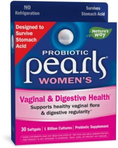 nature’s way probiotic pearls womens, 1 billion live cultures, 30 softgels