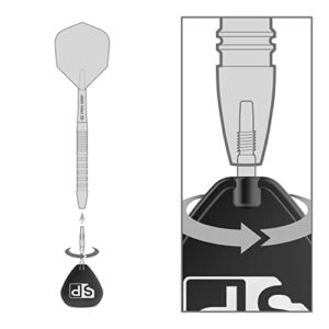 Target Darts Dimitri Van den Bergh Dream Maker 26G 80% Tungsten Swiss Point Steel Tip Darts Set, Black, Yellow and Red (DIMI80% Steel)