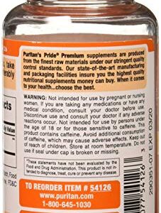 Puritans Pride Caffeine 200 Mg 8-Hour Sustained Release, 60 Count (Pack of 1) Package may vary