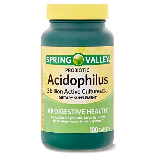 Boost Your Gut Health with Spring Valley Probiotic Acidophilus Supplement - 100 Capsules for a Healthy Digestive System. Includes Luall Fridge Magnetic