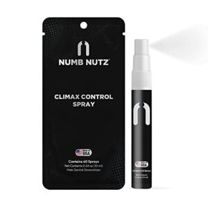 delay spray for him, 60 pumps, numb nutz last longer bed premature ejaculant control sexual enhancers, desensitizing spray sex men, climax delay spray for men 0.34 fl oz (pack of 1) 1 0.34 fl oz