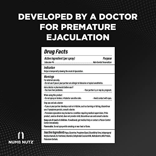 Delay Spray for Him, 60 Pumps, Numb Nutz Last Longer Bed Premature Ejaculant Control Sexual Enhancers, Desensitizing Spray Sex Men, Climax Delay Spray for Men 0.34 Fl Oz (Pack of 1) 1 0.34 Fl Oz