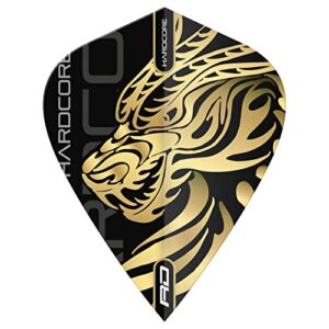 red dragon jonny clayton hardcore gold dragon kite darts flights – 3 sets per pack (9 dart flights in total)