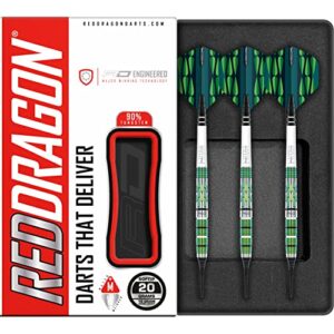 red dragon artura screamin’ green 26 gram premium tungsten darts set with flights and stems