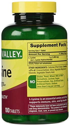 Spring Valley - L-Lysine 1000 mg, 100 Tablets