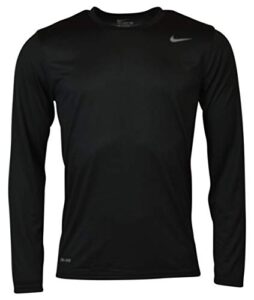 nike mens core legend 2.0 long sleeve top, black, size medium