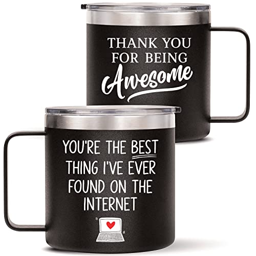 Gifts for Him, Her Anniversary - Romantic Gifts For Boyfriend, Girlfriend, Him, Her - Birthday Gifts For Him, Her, Friends, Men - Funny Valentines Day, Wedding Gift For Men, Women - Tumbler/Mug 14 Oz