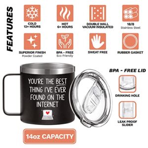 Gifts for Him, Her Anniversary - Romantic Gifts For Boyfriend, Girlfriend, Him, Her - Birthday Gifts For Him, Her, Friends, Men - Funny Valentines Day, Wedding Gift For Men, Women - Tumbler/Mug 14 Oz