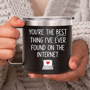 Gifts for Him, Her Anniversary - Romantic Gifts For Boyfriend, Girlfriend, Him, Her - Birthday Gifts For Him, Her, Friends, Men - Funny Valentines Day, Wedding Gift For Men, Women - Tumbler/Mug 14 Oz