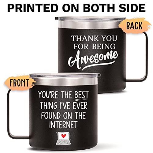 Gifts for Him, Her Anniversary - Romantic Gifts For Boyfriend, Girlfriend, Him, Her - Birthday Gifts For Him, Her, Friends, Men - Funny Valentines Day, Wedding Gift For Men, Women - Tumbler/Mug 14 Oz