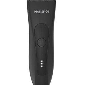 MANSPOT Groin Hair Trimmer for Men and Women, Electric Ball Trimmer/Shaver, Hypoallergenic Ceramic Blade Heads, Waterproof Wet/Dry Groin & Body Shaver Groomer, 20 Times Usage After Fully Charged