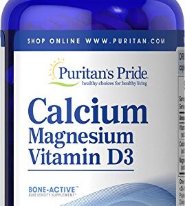 Puritan's Pride Calcium Magnesium with Vitamin D Helps Maintain Bone Strength, 240 Caplets