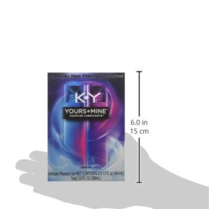 K-Y Yours + Mine Couples Lubricant, Adult Toy Friendly Personal Lubricant & Intimate Gel for Couples, Men, Women, Sex Lube, Clear, 2 x 1.5 Fl Oz, 2 count (Pack of 1)