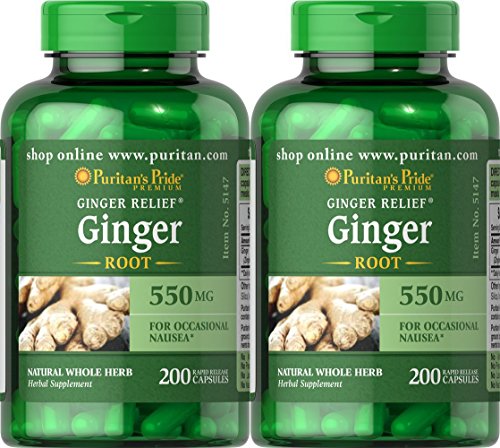 Puritan's Pride Ginger Root 550 mg-200 Capsules (2 Pack)