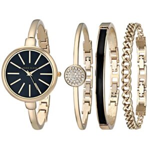 anne klein women’s bangle watch and bracelet set, ak/1470